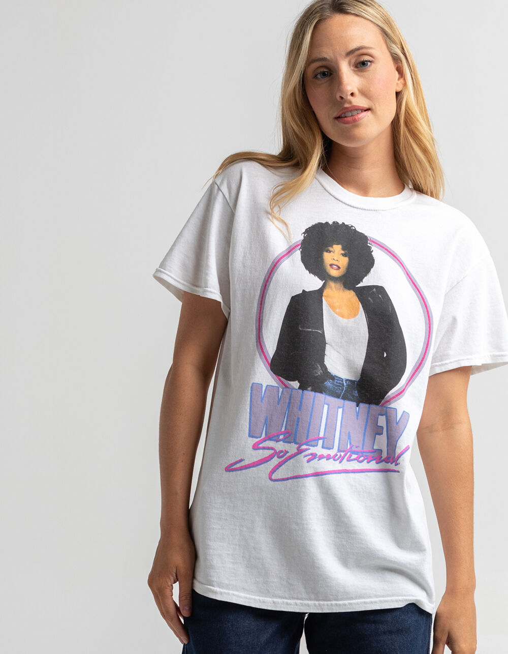 GOODIE TWO SLEEVES Whitney Houston Womens Oversized Tee - WHITE | Tillys