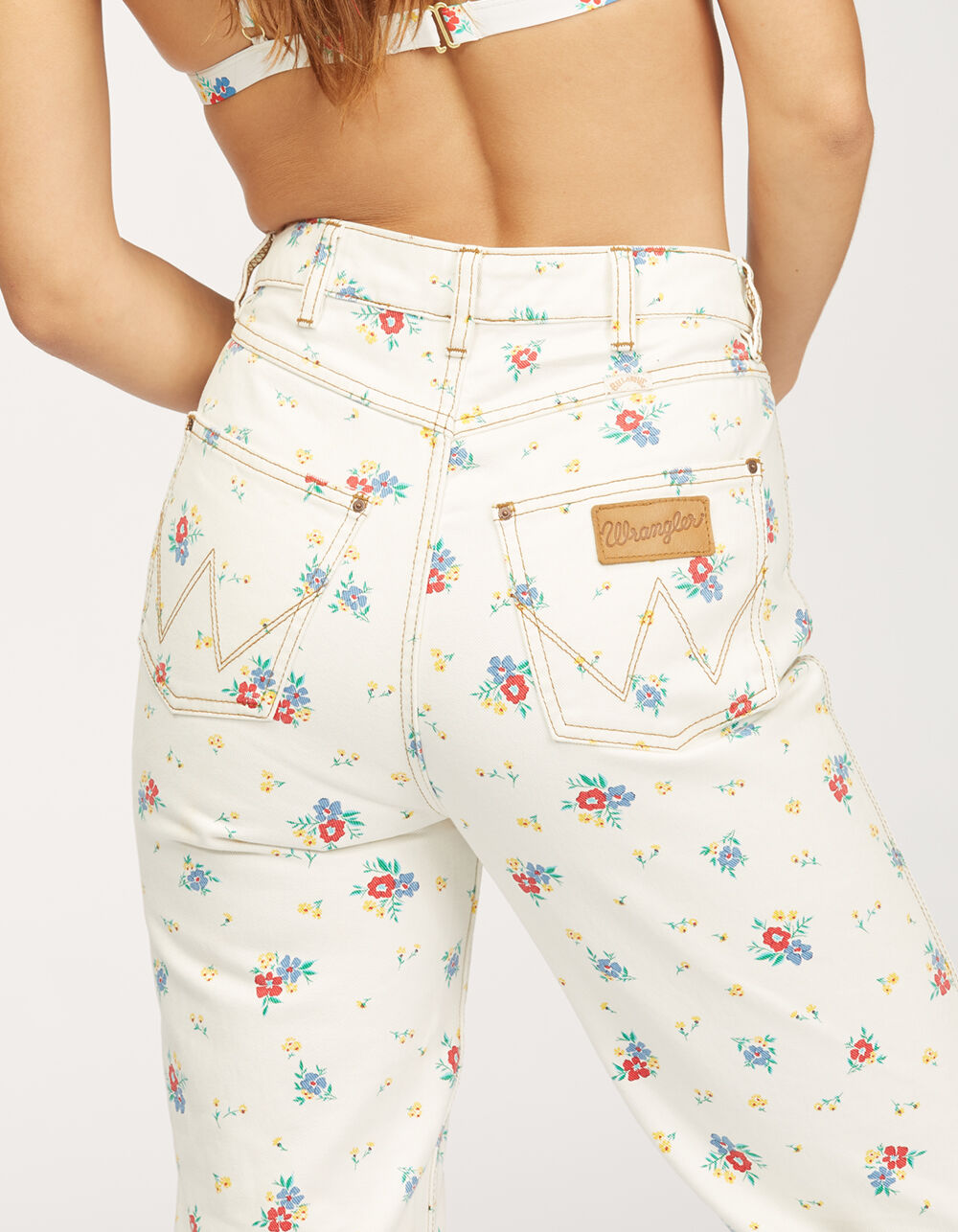 BILLABONG x Wrangler She's Cheeky Womens High Waist Jeans - CREAM COMBO ...