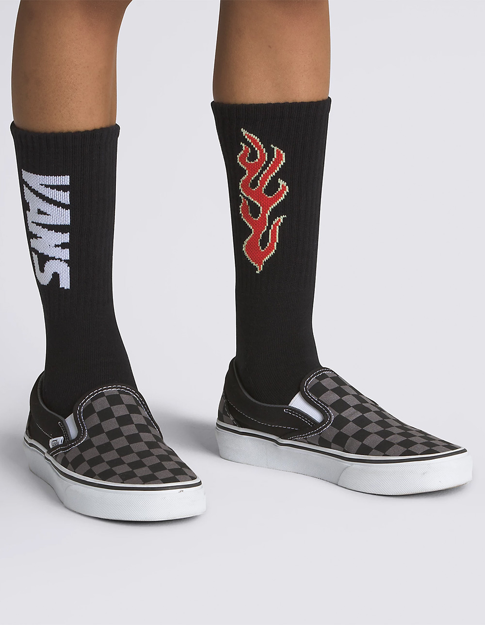 VANS Up In Flames Kids Crew Socks - BLACK COMBO | Tillys