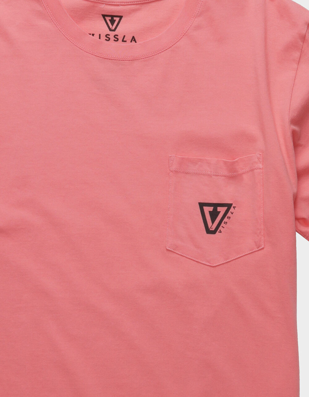 VISSLA Established Mens Coral Pocket Tee - CORAL | Tillys