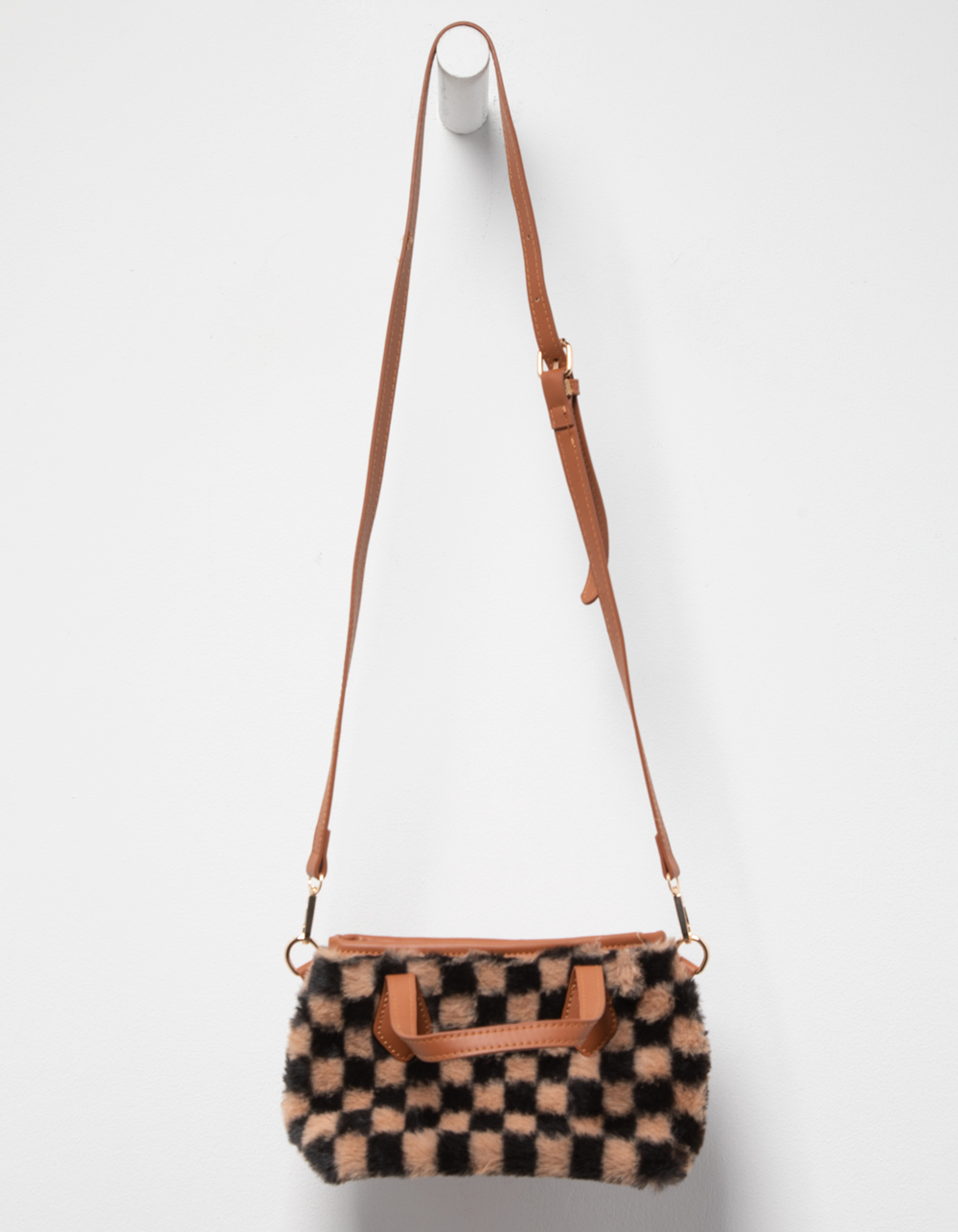 Checkered Handbag - BLACK/BROWN | Tillys
