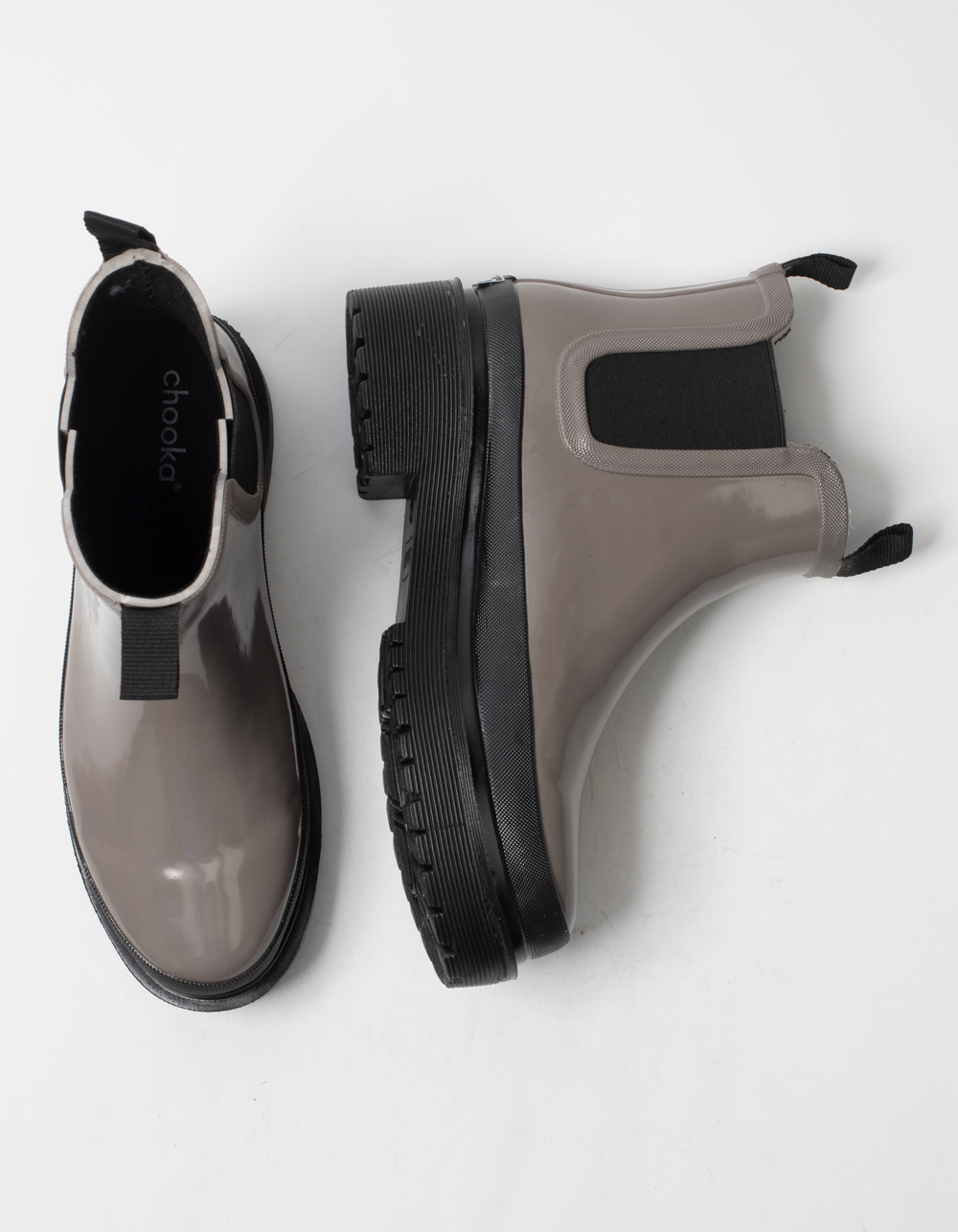 CHOOKA Damascus Heel Womens Chelsea Rain Boots - TAUPE | Tillys