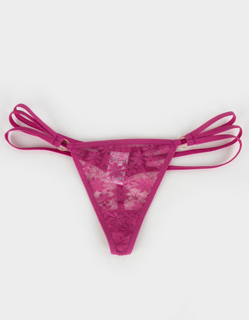 SKY & SPARROW Strappy Side Lace Thong - BERRY | Tillys