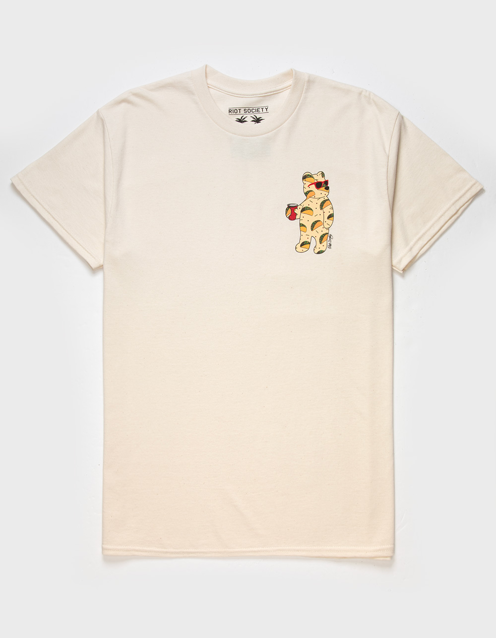 RIOT SOCIETY Taco Bear Mens Tee - CREAM | Tillys