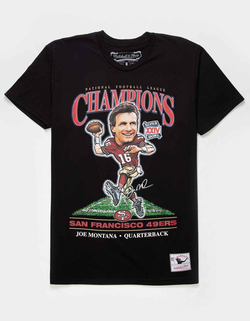 MITCHELL & NESS 49ers Joe Montana Mens Tee - BLACK | Tillys