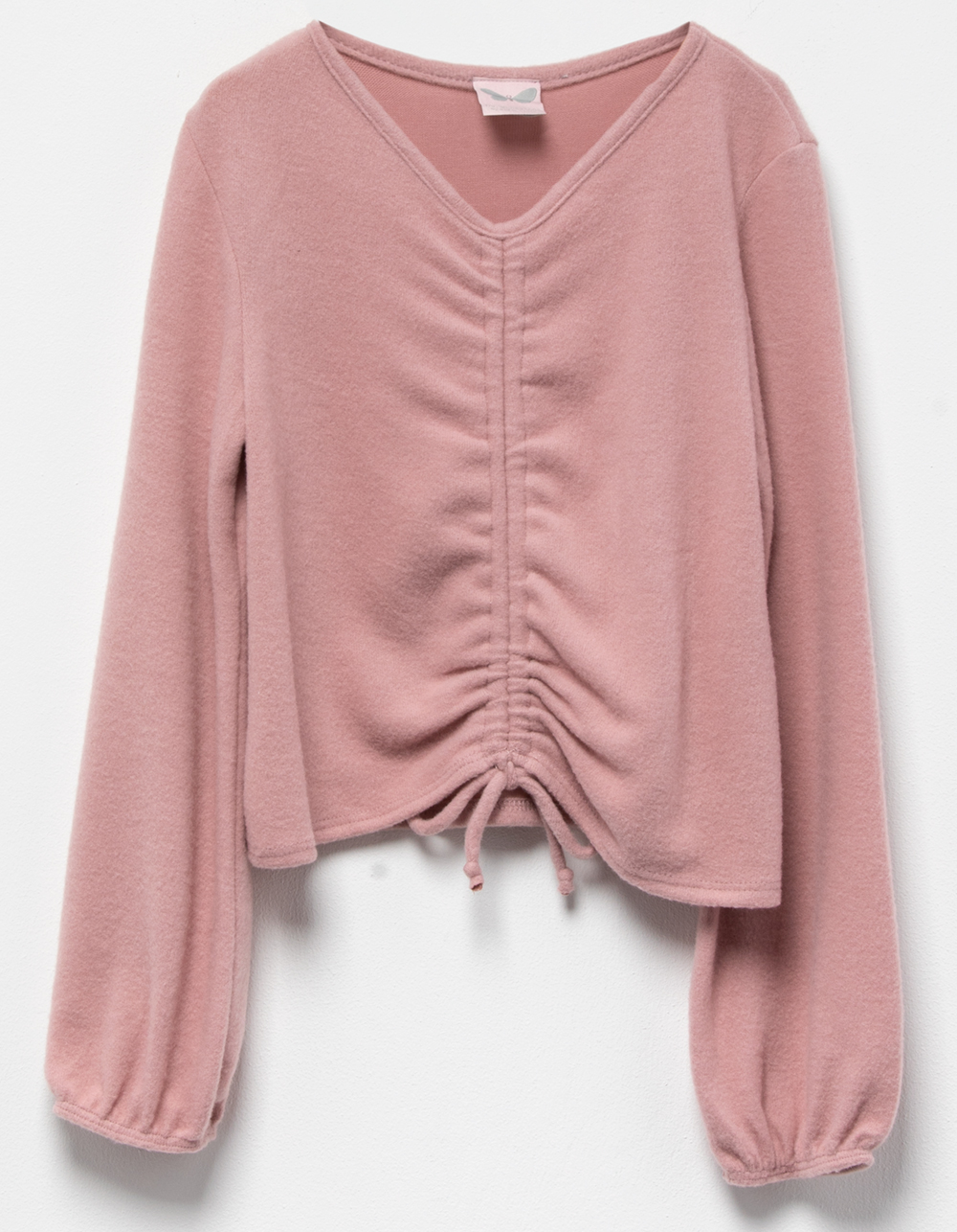 FOR ALL SEASONS Ruched Front Girls Top - PINK | Tillys