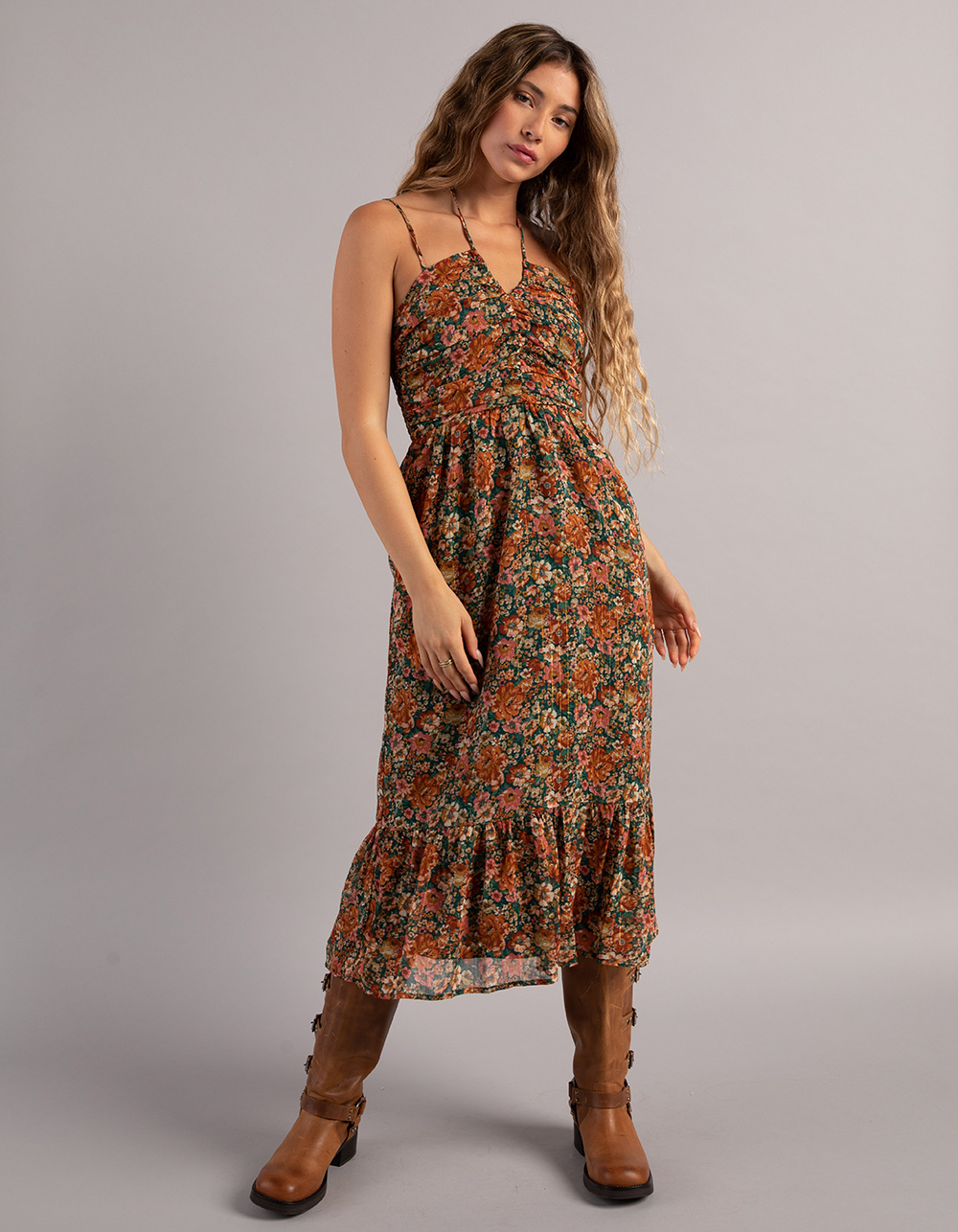 WEST OF MELROSE Floral Womens Midi Dress - MULTI | Tillys