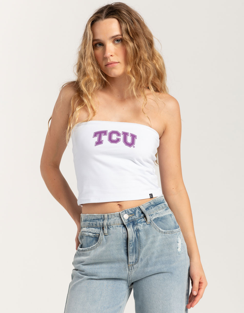 HYPE AND VICE Texas Christian University Womens Tube Top - WHITE | Tillys