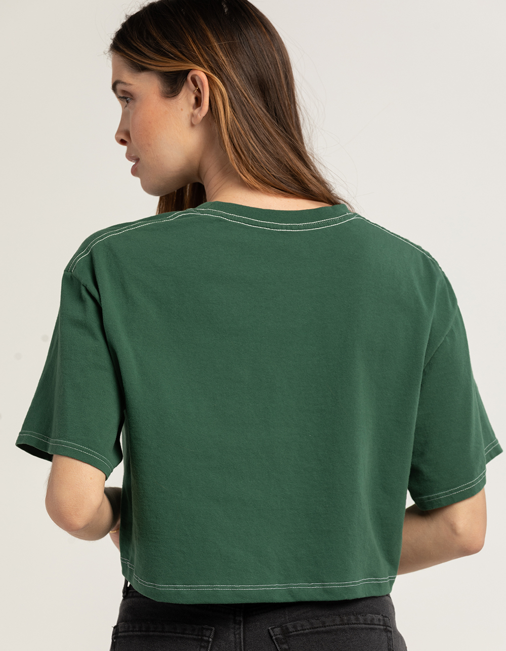 FULL TILT Florida Womens Crop Tee - GREEN | Tillys