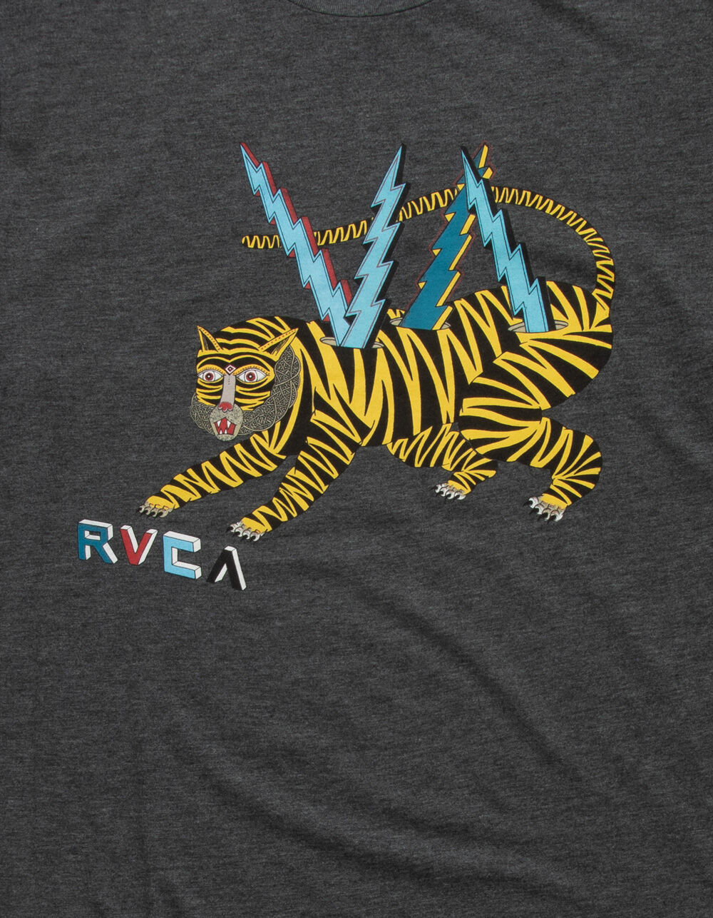 RVCA Leines Tiger Mens Tee - BLACK | Tillys