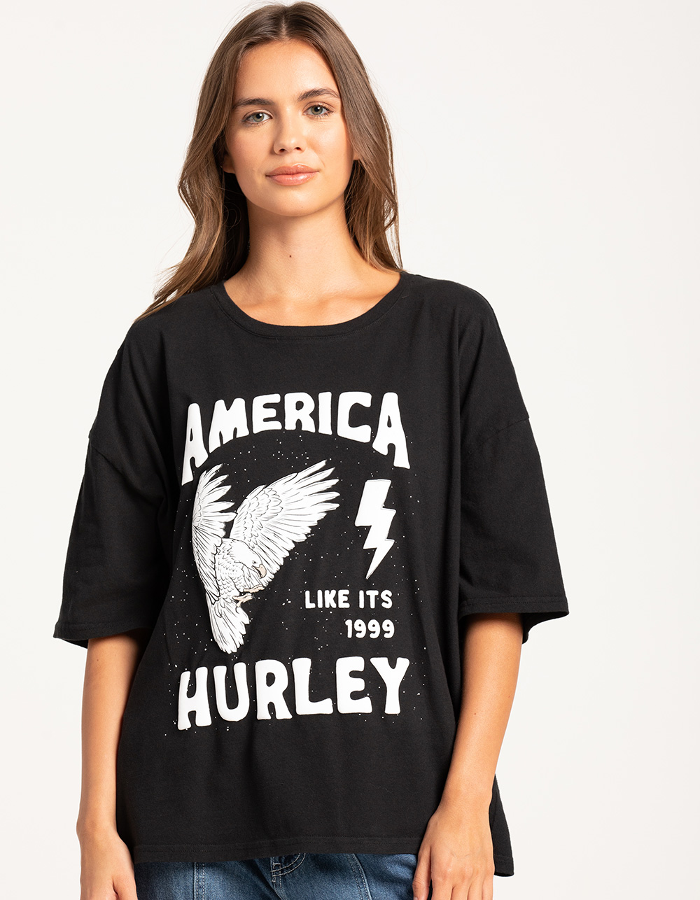 HURLEY America Womens Boyfriend Tee - BLACK | Tillys