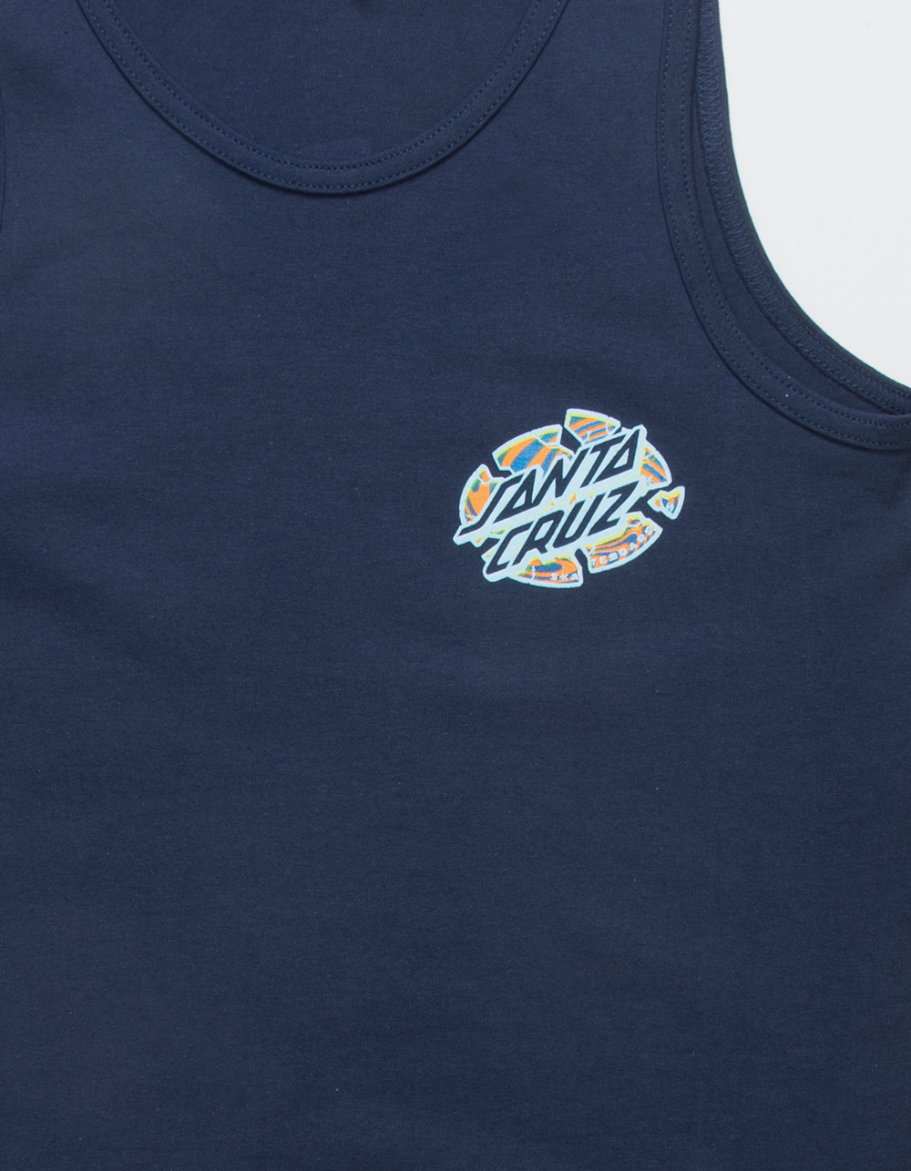 SANTA CRUZ Wave Broken Dot Mens Tank Top - NAVY | Tillys