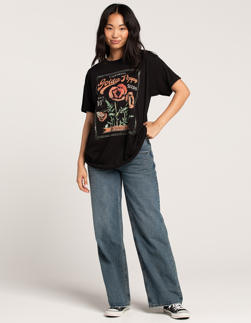 CALIFORNIA Poppy Seeds Unisex Tee - BLACK | Tillys