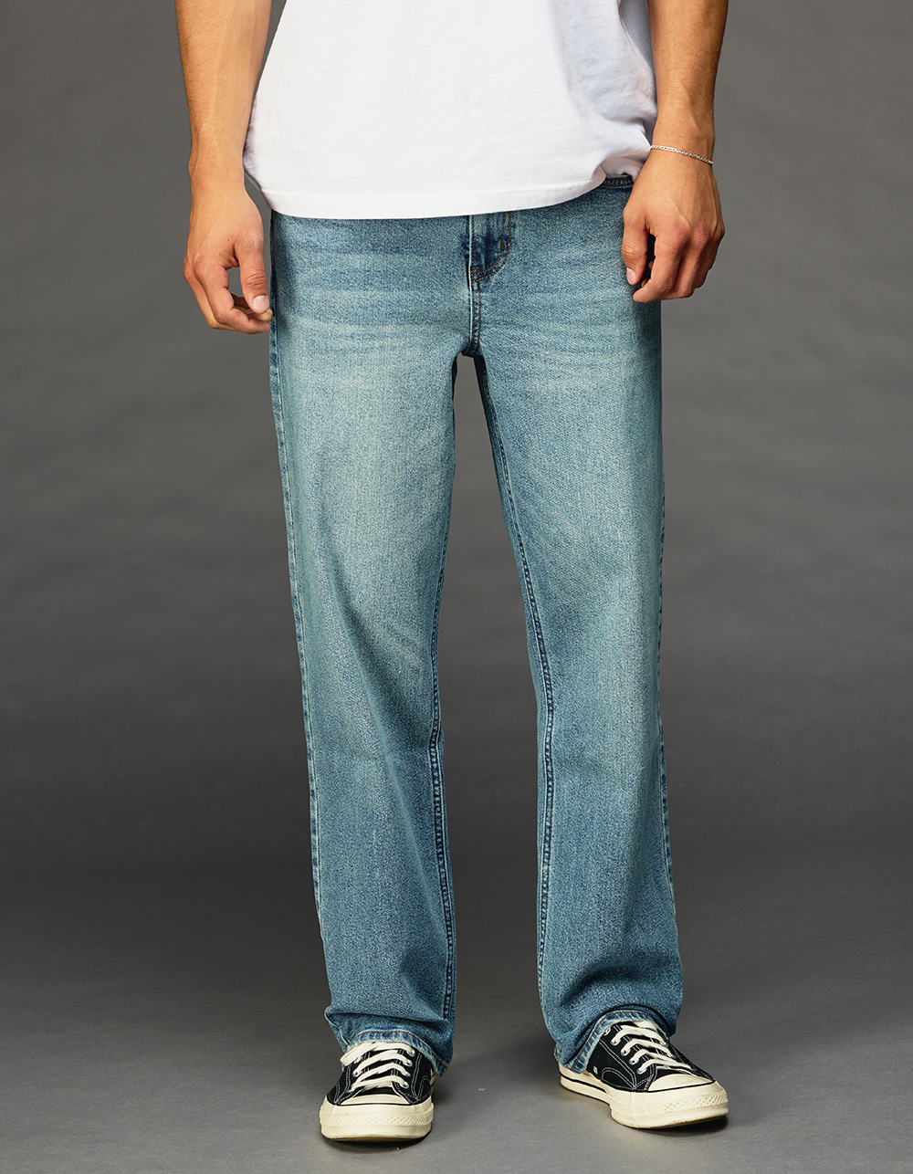 RSQ Mens Straight Medium Wash Denim Jeans - MEDIUM WASH | Tillys