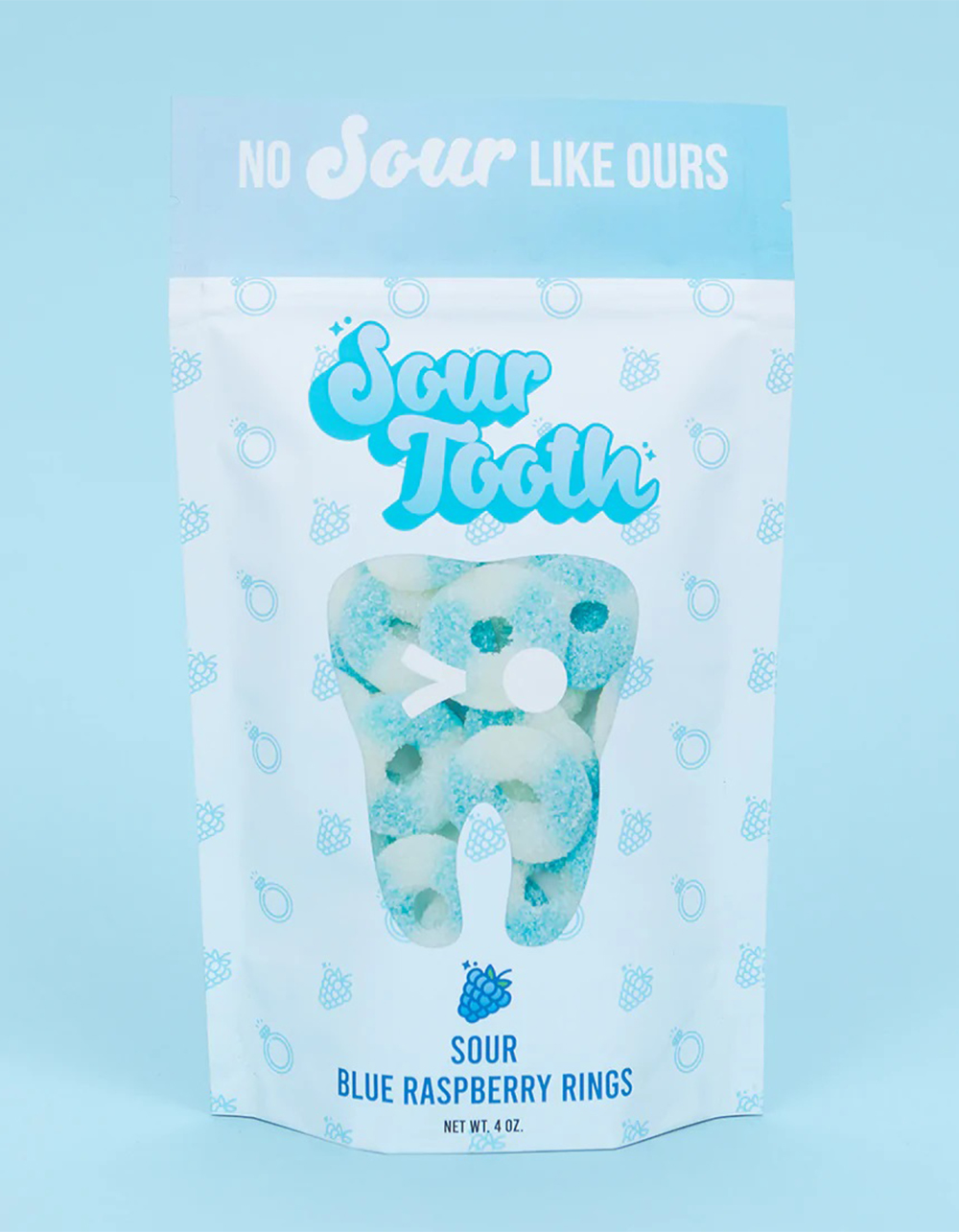 SOUR TOOTH Sour Blue Raspberry Rings Candy - BLUE RASPBERRY | Tillys