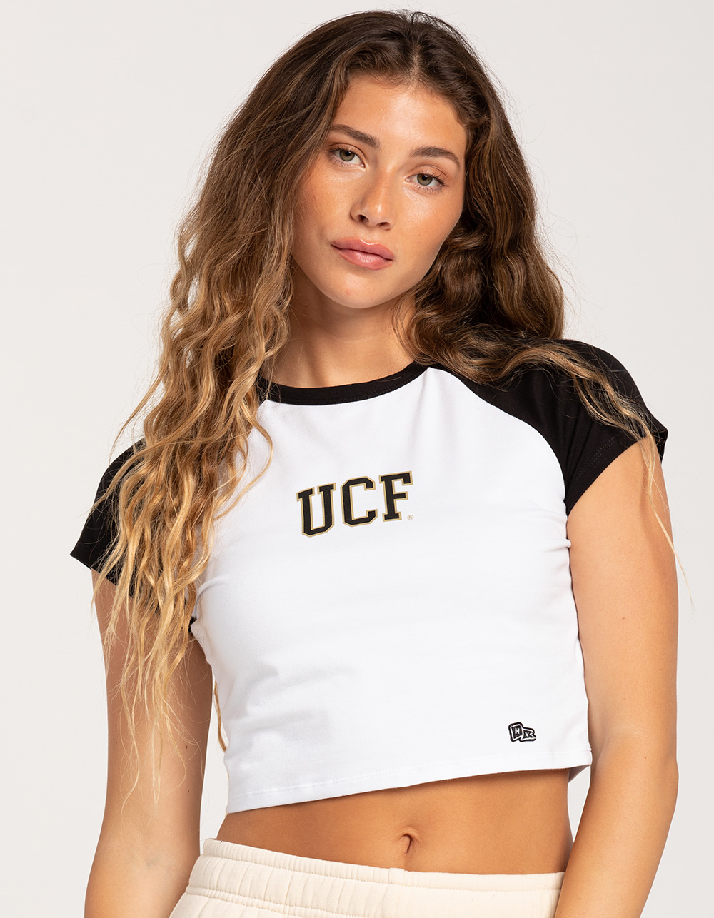 HYPE AND VICE UCF Womens Raglan Tee - WHT/BLK | Tillys