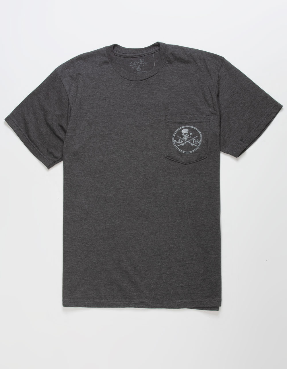 SALT LIFE Skull And Poles Mens Tee - CHARCOAL | Tillys