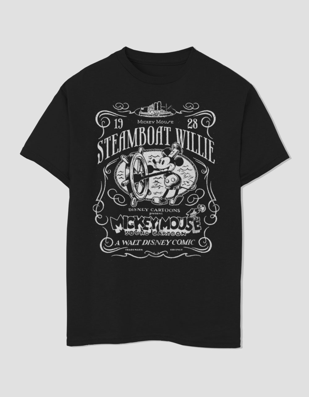 DISNEY 100TH ANNIVERSARY Steamboat Willie Unisex Kids Tee - BLACK | Tillys