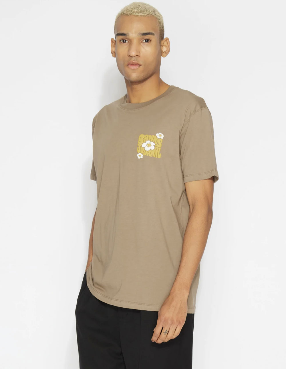 BANKS JOURNAL 70's Floral Mens Tee - BROWN | Tillys