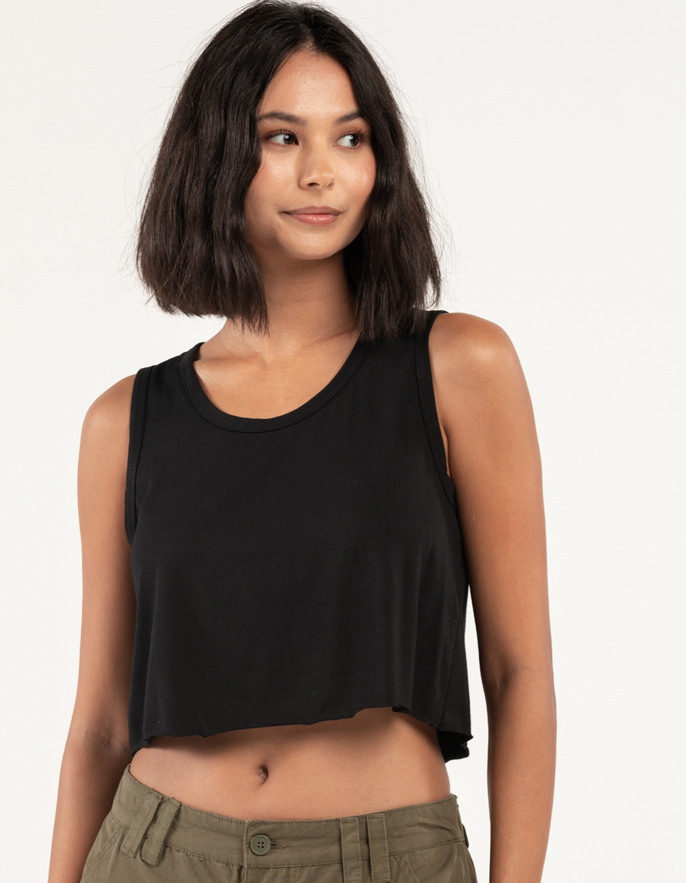 HEART & HIPS Womens Cropped Muscle Tank Top - BLACK | Tillys