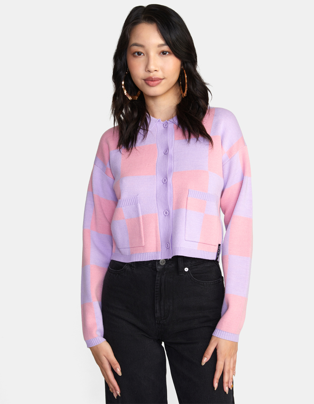 RVCA Brady Womens Cardigan Sweater - LAVENDAR | Tillys