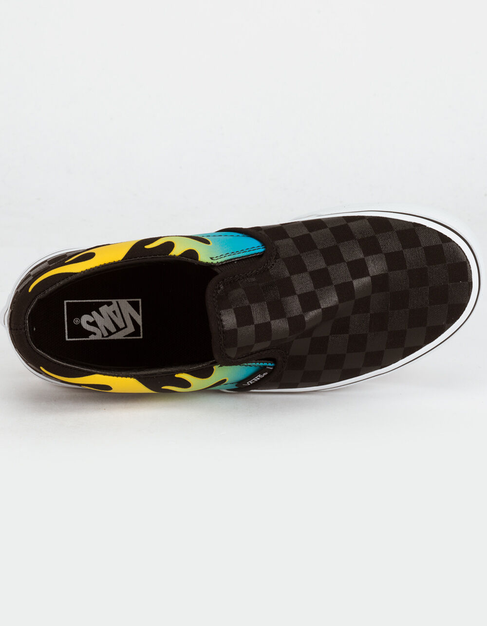VANS Glow Flame Classic Slip-On Boys Shoes - BLACK COMBO | Tillys