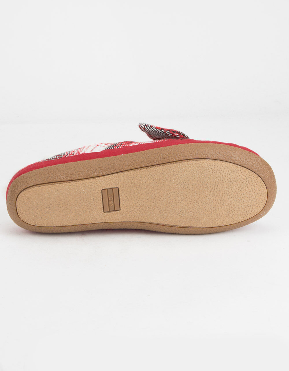TOMS Plaid Bow Red Womens Mule Slippers - RED | Tillys
