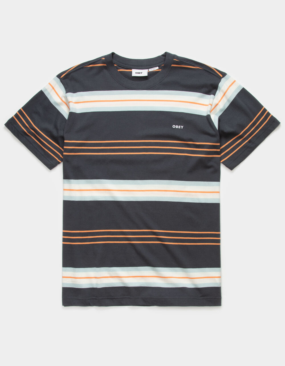 OBEY Berto Mens Striped Tee - NAVY | Tillys